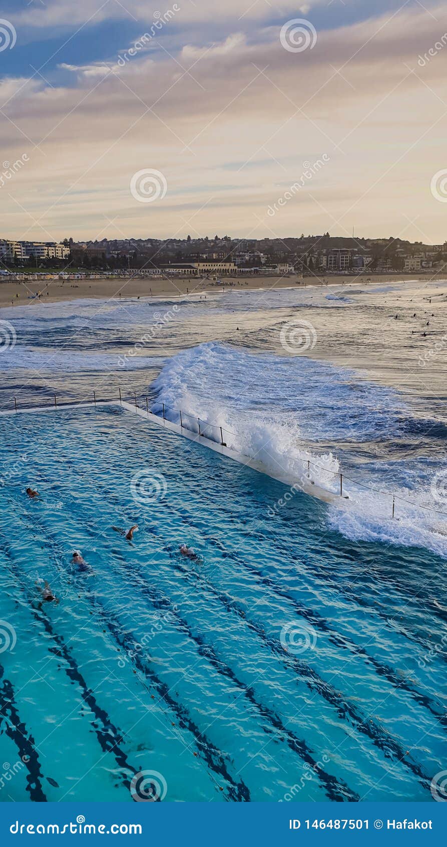 Vertical Shot of Swimming Pool at Bondi Beach Editorial Photo - Image ...
