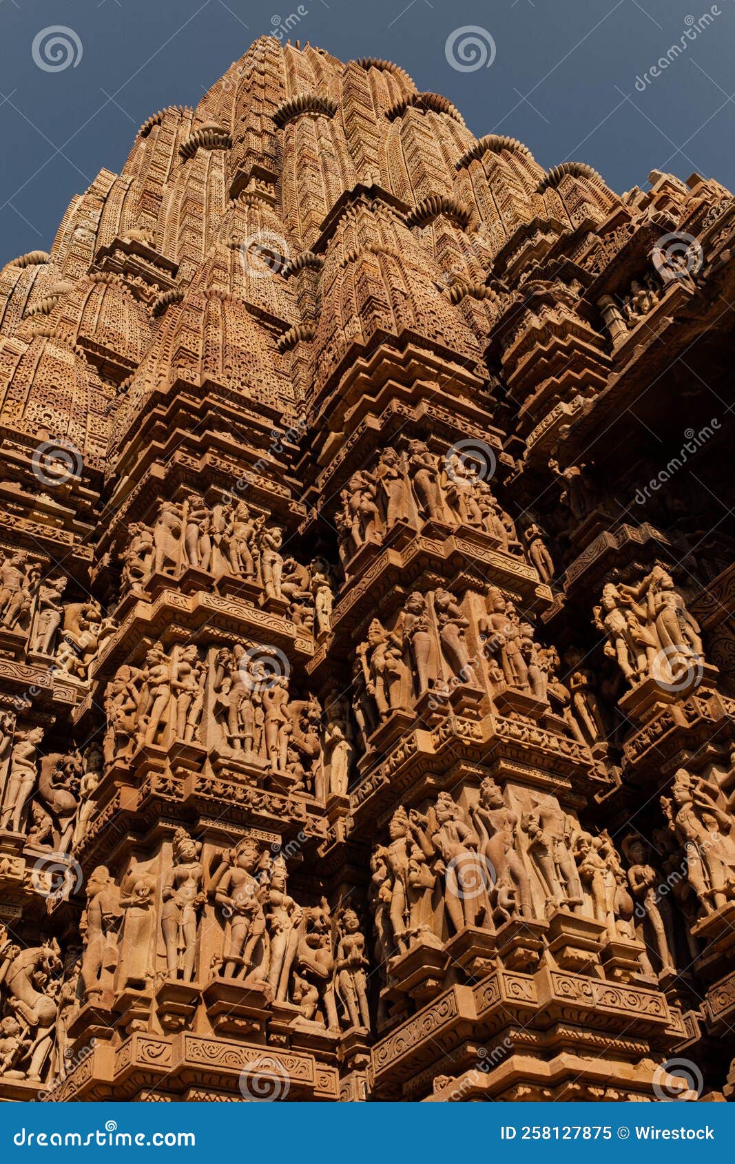 Vertical Shot of a Temple in the Khajuraho Group of Monuments in ...