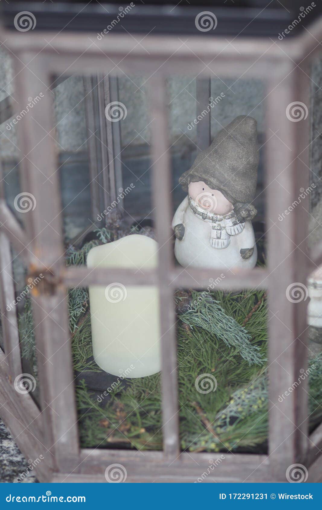 Vertical Shot of a Toy Behind in a Wooden Container with Frames Stock ...