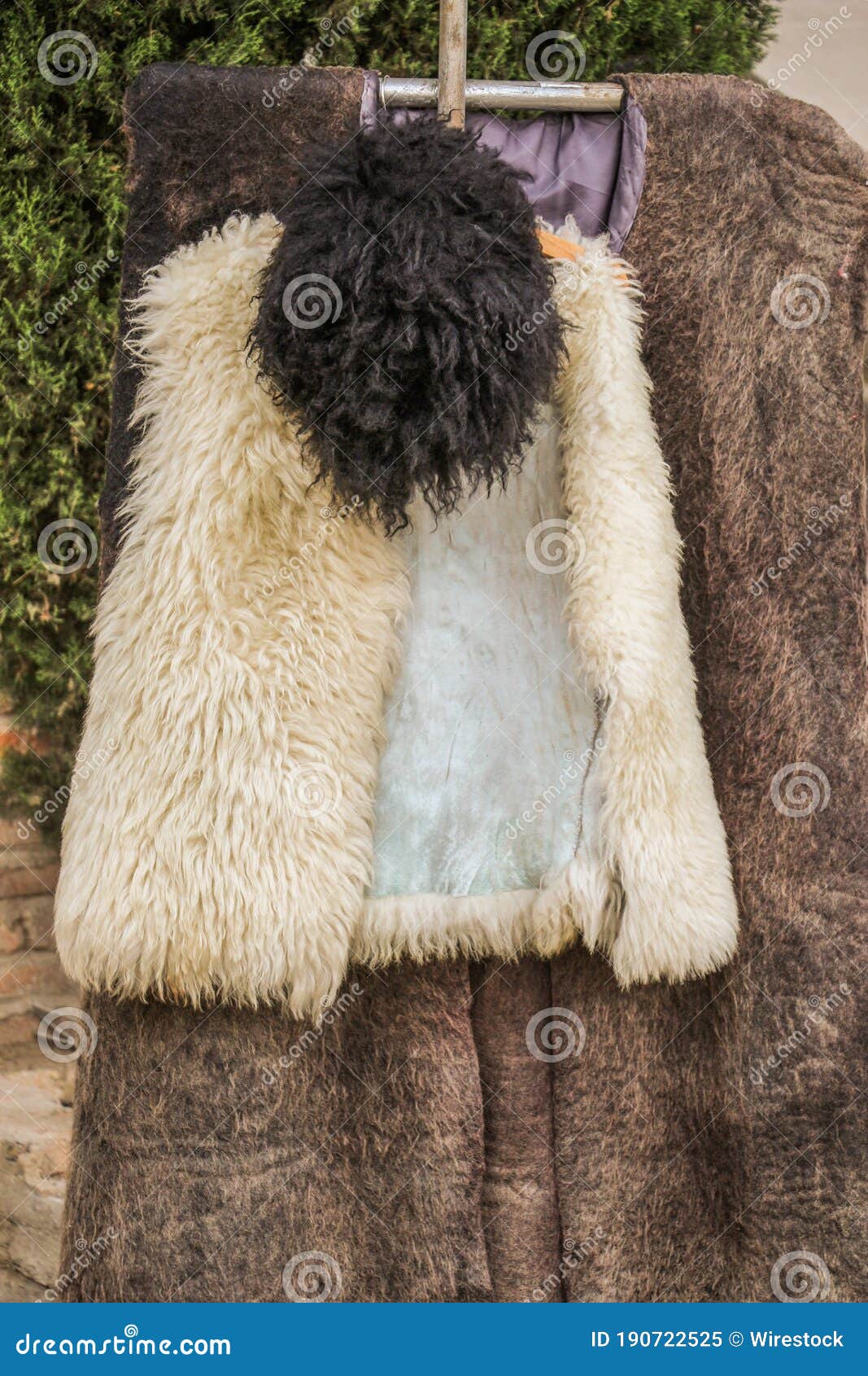Vertical Shot of Traditional Clothes and a Hat of Shepherds Stock Image ...