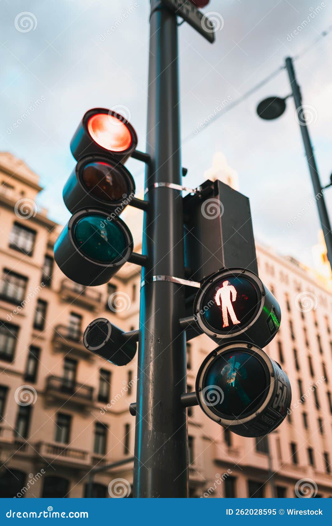 Vertical Shot of Traffic Lights during Daylight Stock Image - Image of ...