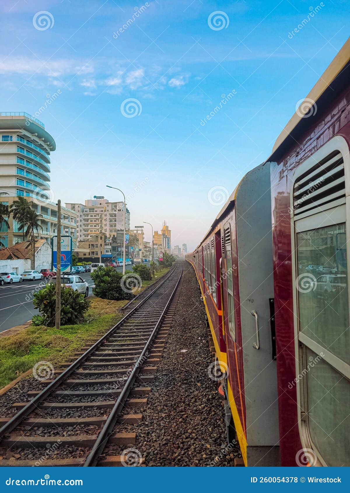 Vertical Shot of a Train at a Station Editorial Stock Photo - Image of ...