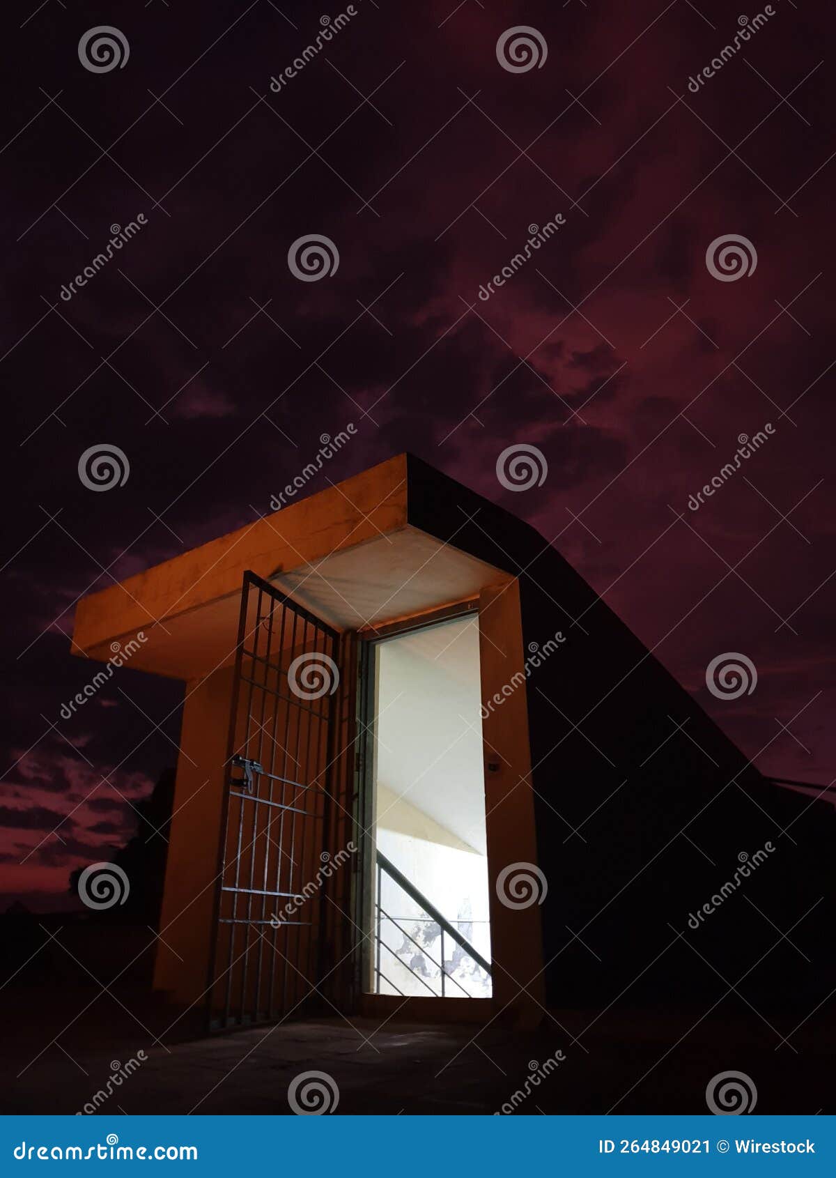 Vertical Shot of the Triangle Building with a Prison Gate instead of ...