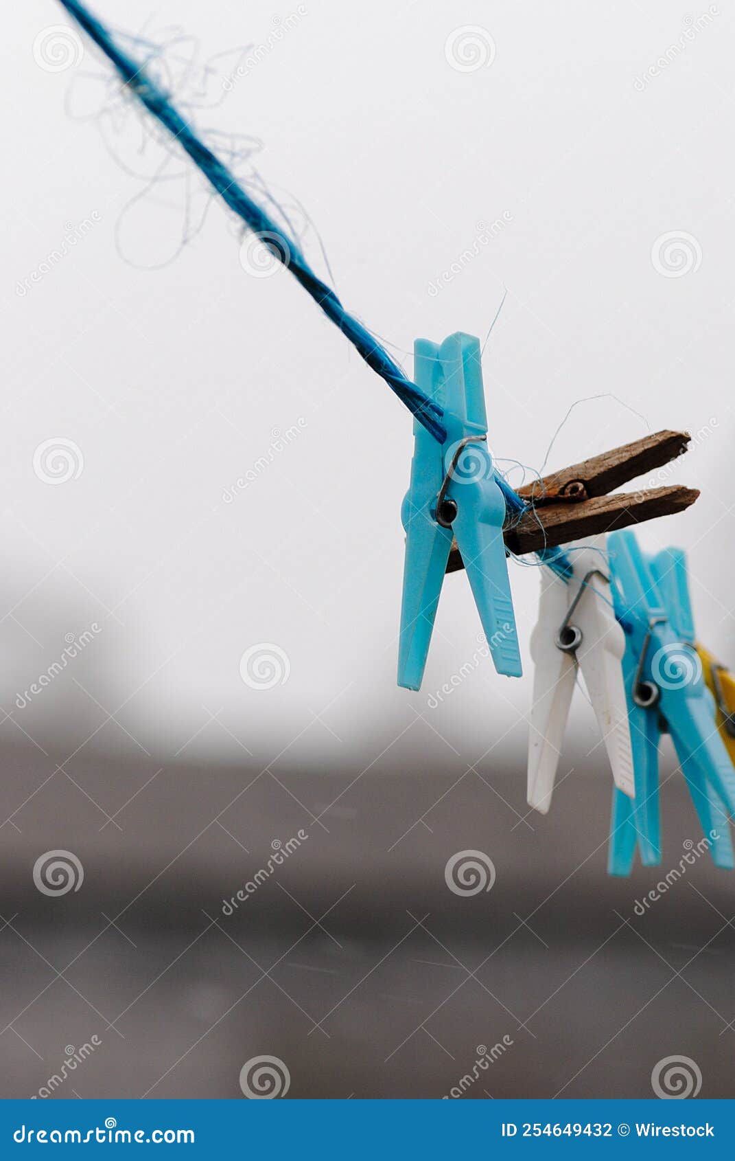 Vertical Shot of the Two Pins on a Rope Stock Photo - Image of ...