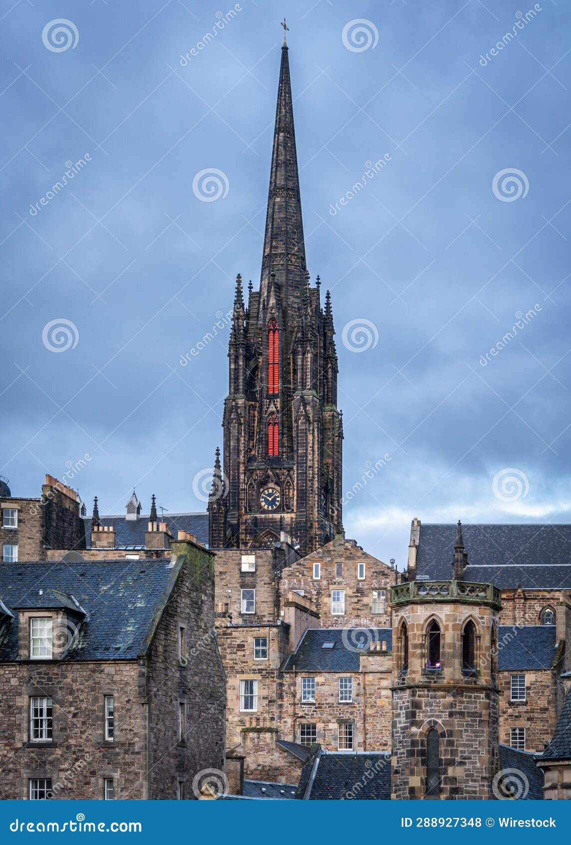 Vertical Shot of Typical Edinburgh Buildings and Architectures ...
