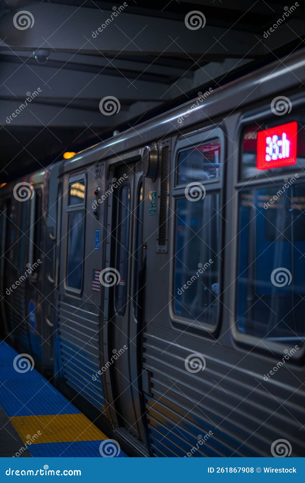 Vertical Shot of the Underground Metro in Chicago Stock Photo - Image ...