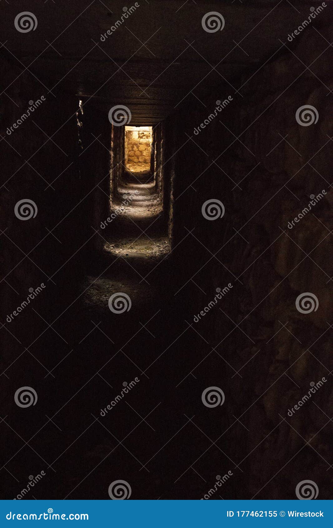 Vertical Shot of an Underground Pathway Stock Image - Image of ...