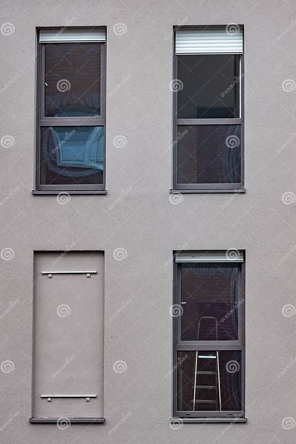 Vertical Shot of Uniform Rectangular Windows of a Building Stock Image ...