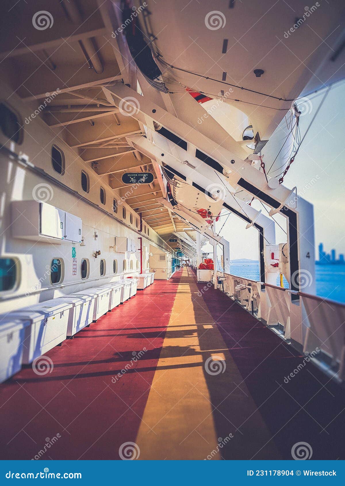 Two Vertical Ship Windows With Ocean Surface And Underwater Stock ...