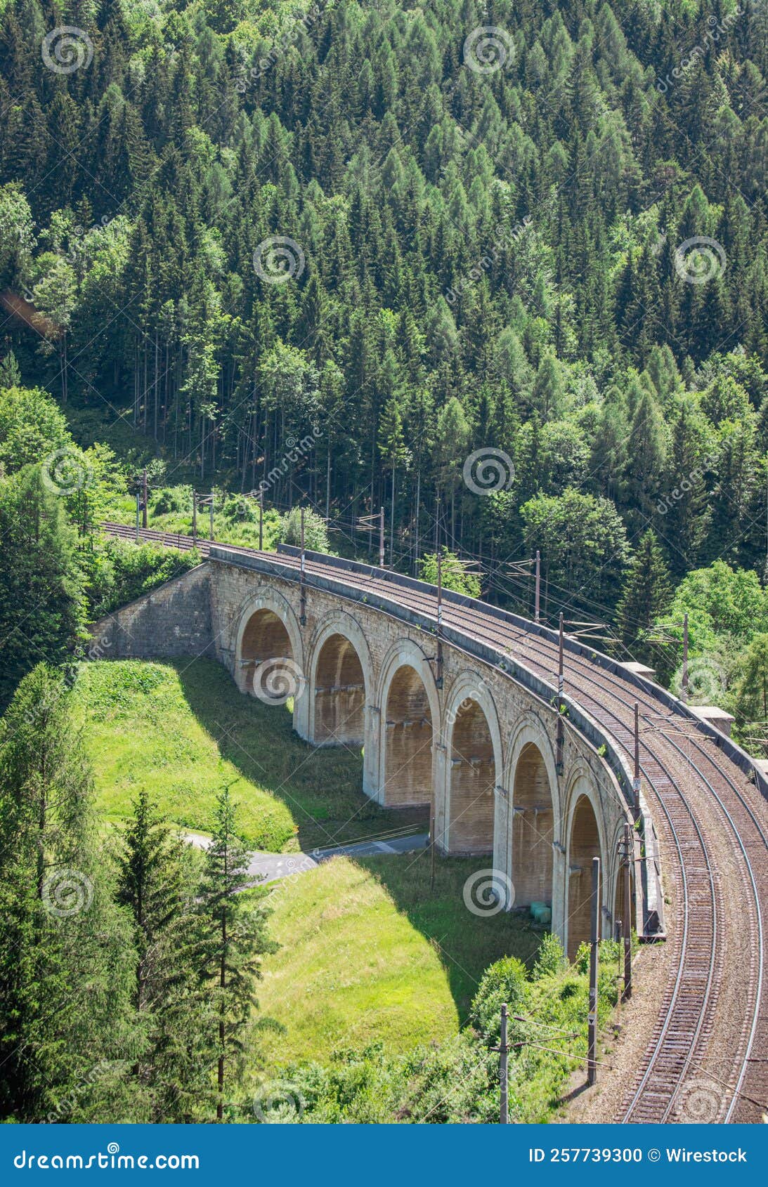 Vertical Shot of a Viaduct Bridge in the Mountains Stock Photo - Image ...