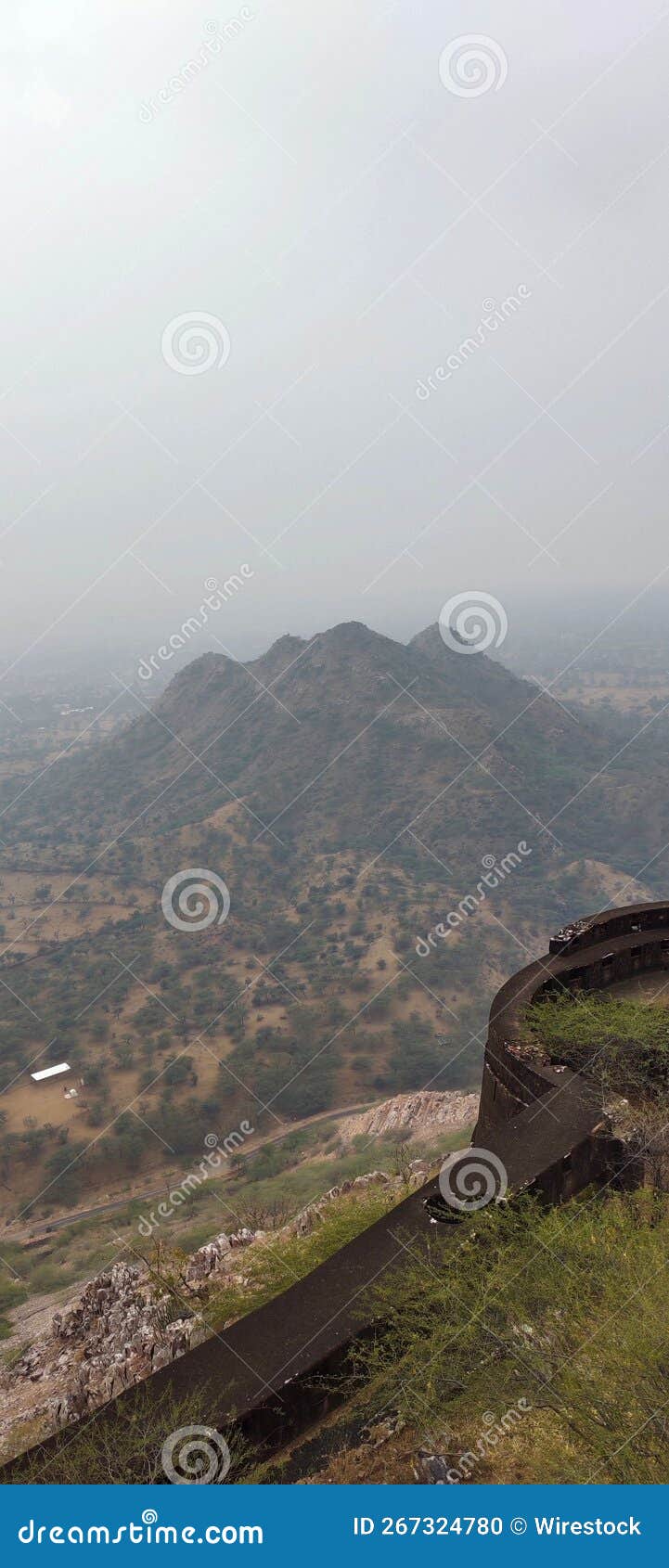 Vertical Shot of the View of a Mountain from the Devgarh Fort, India ...