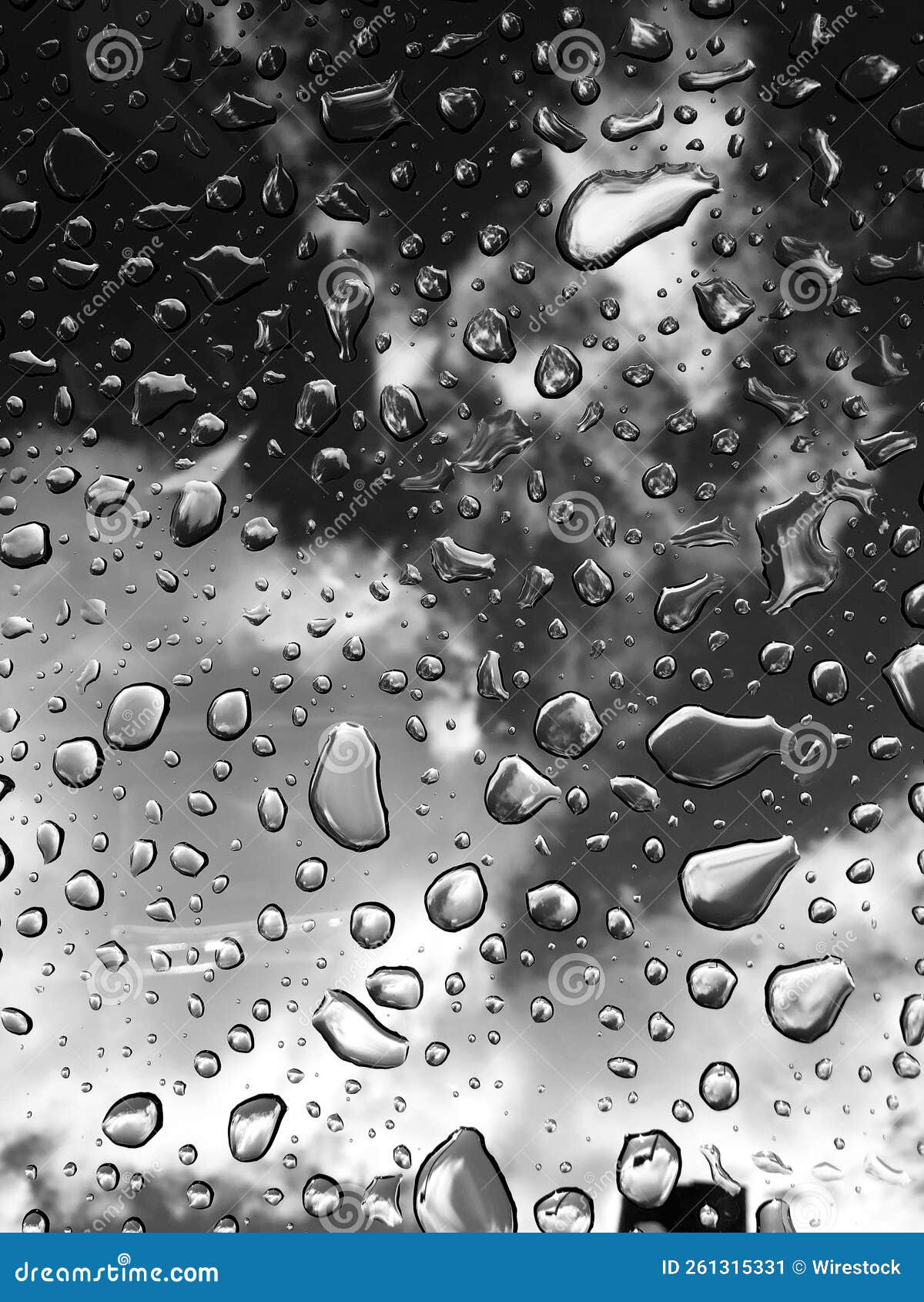 Vertical Shot of Water Drops on Black Background Stock Image - Image of ...