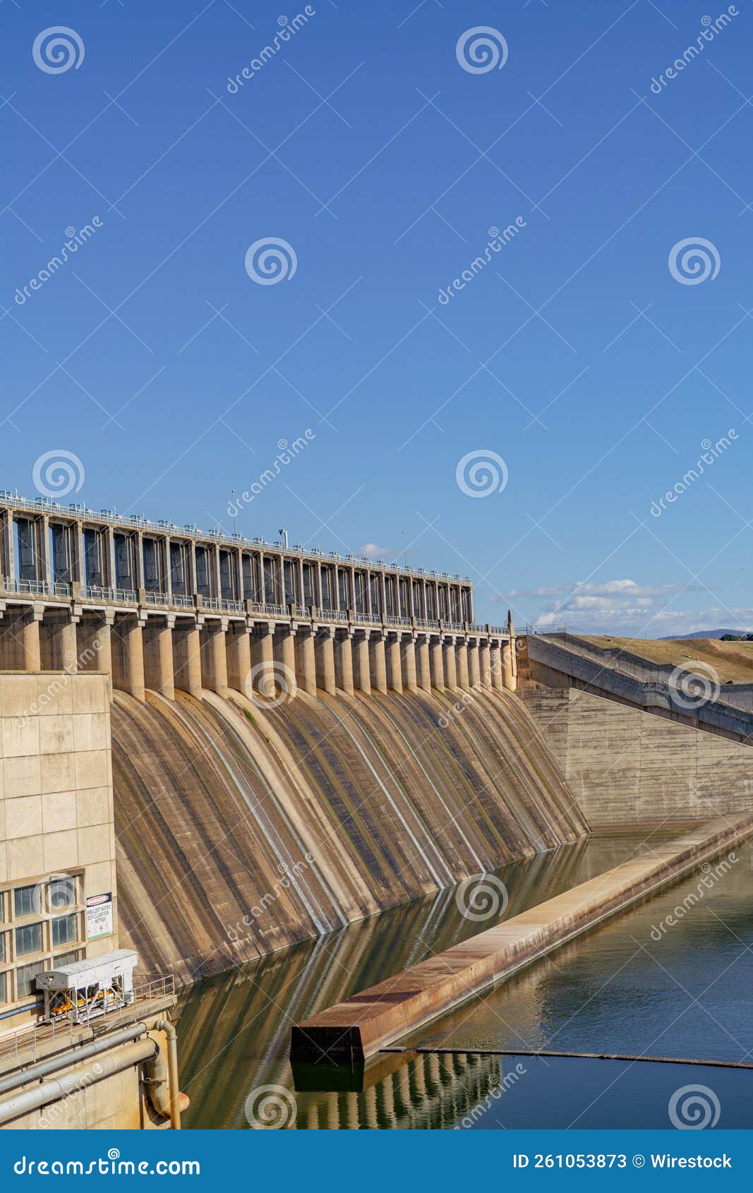 Vertical Shot of a Water Reservoir Stock Image - Image of building ...