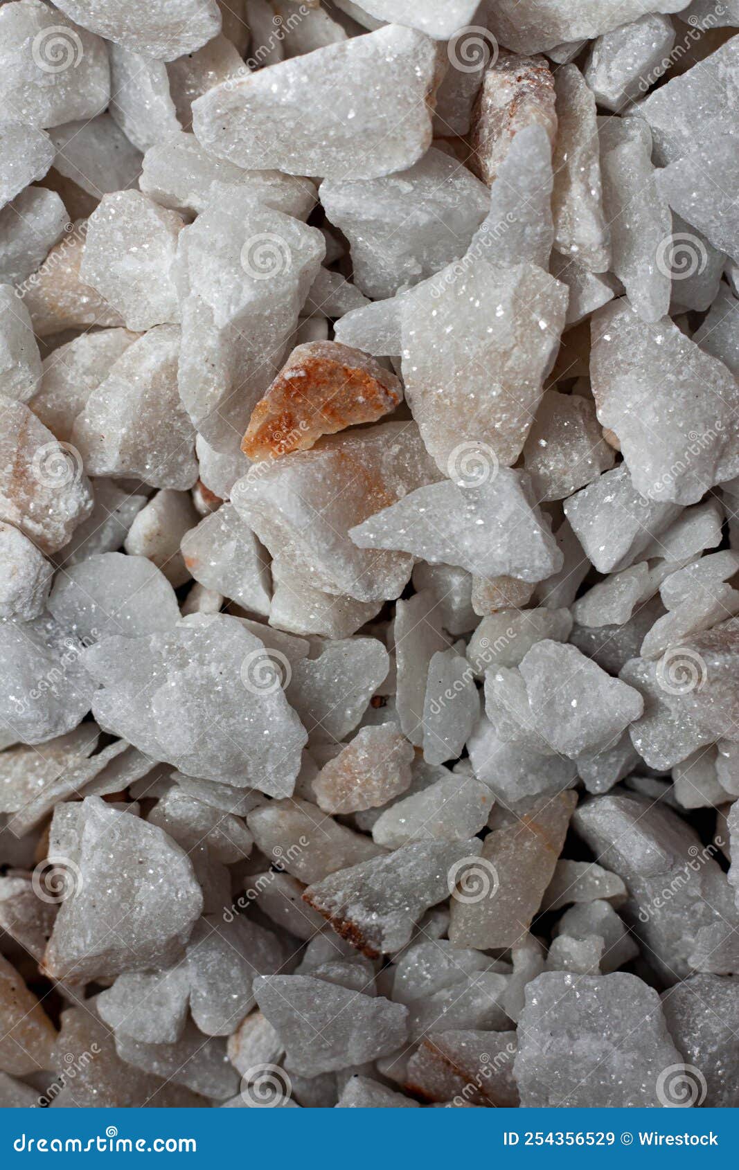 Vertical Shot of White Crushed Marbles Stock Image - Image of rough ...