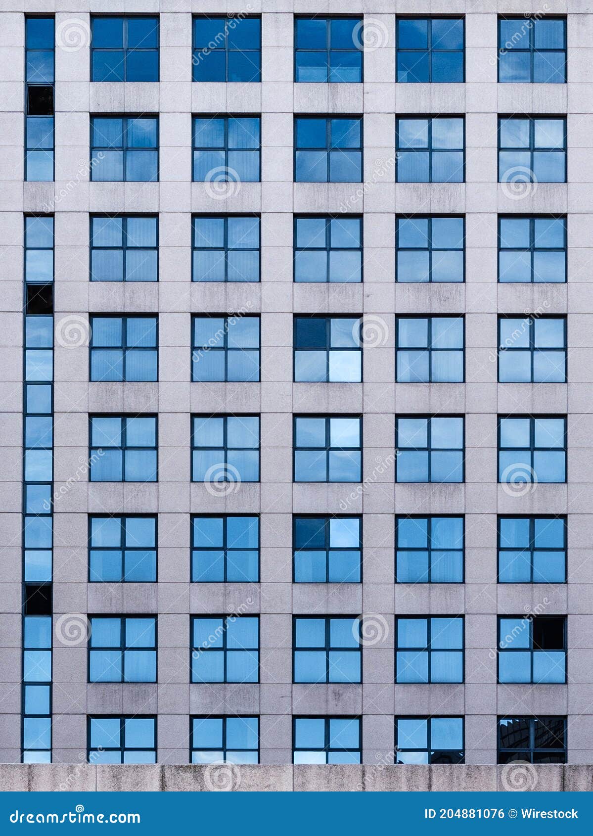 Vertical Shot of a Windows Pattern in a Modern Building Acade Stock ...