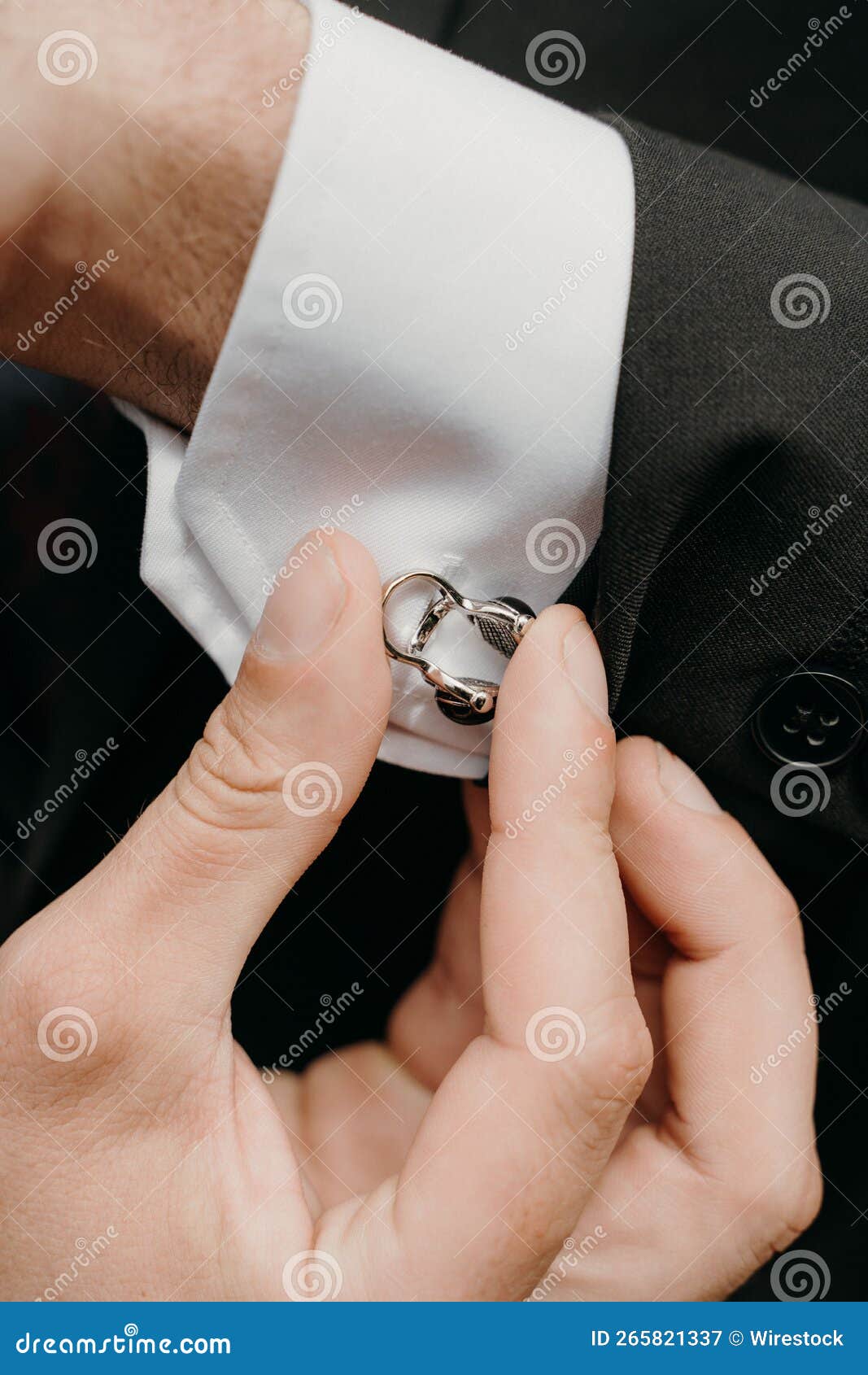 Vertical Shot of a Young Man Pushing His Button Stock Image - Image of ...