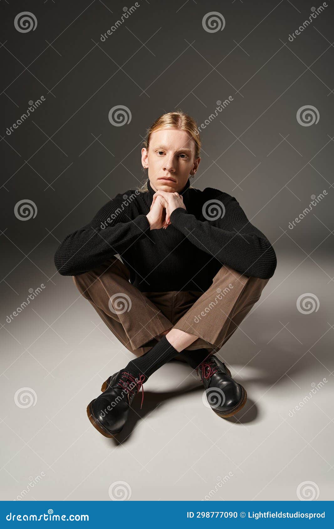 Vertical Shot of Young Non Binary Stock Photo - Image of confidence ...