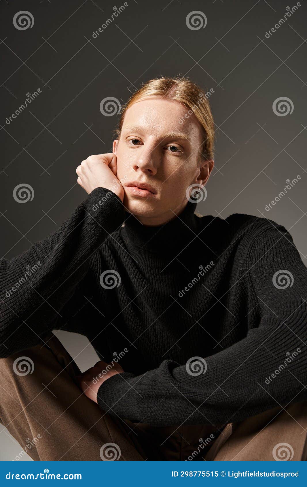 Vertical Shot of Young Non Binary Stock Image - Image of gender ...