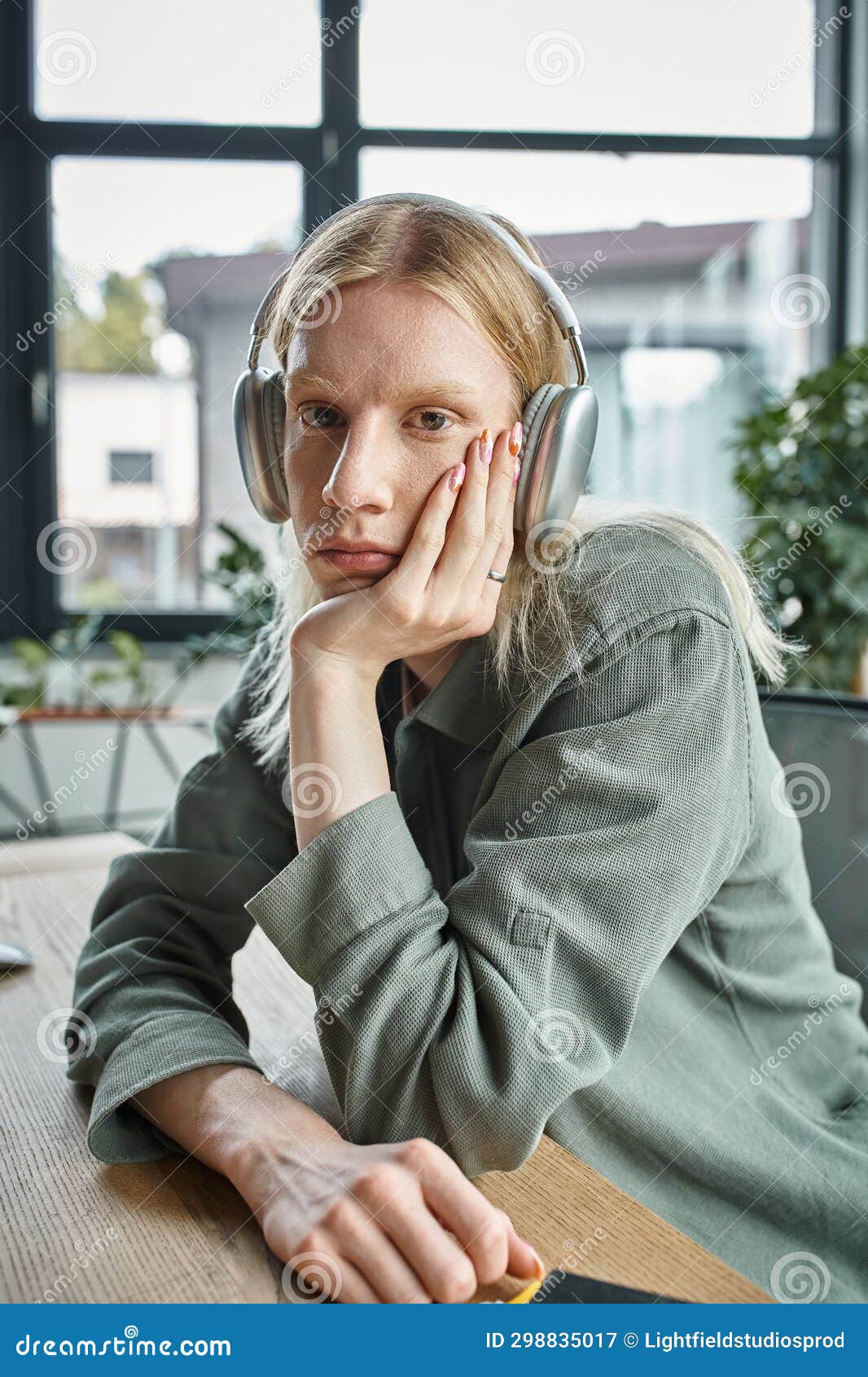 Vertical Shot of Young Non Binary Stock Image - Image of occupation ...