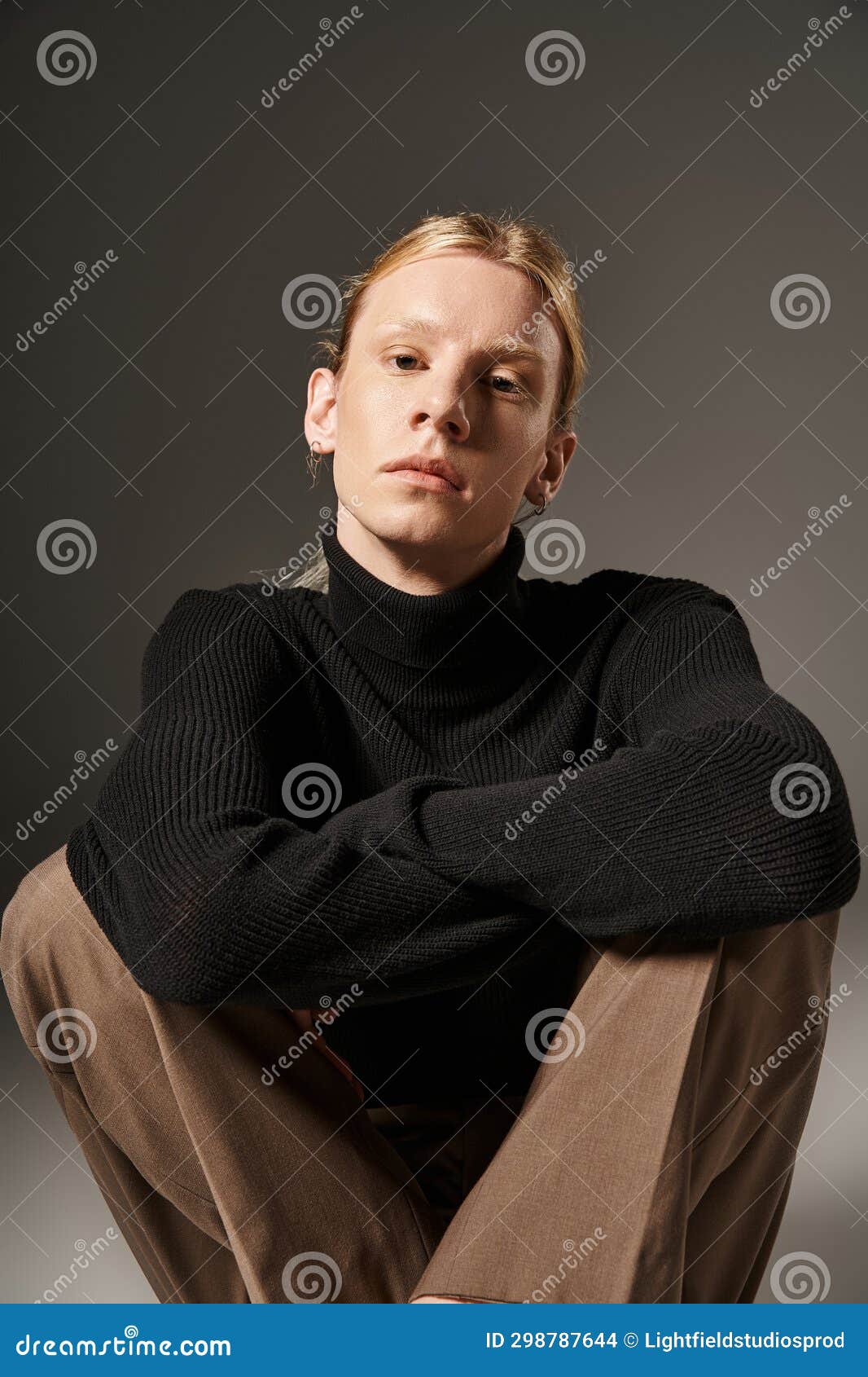 Vertical Shot of Young Non Binary Stock Photo - Image of trendsetter ...