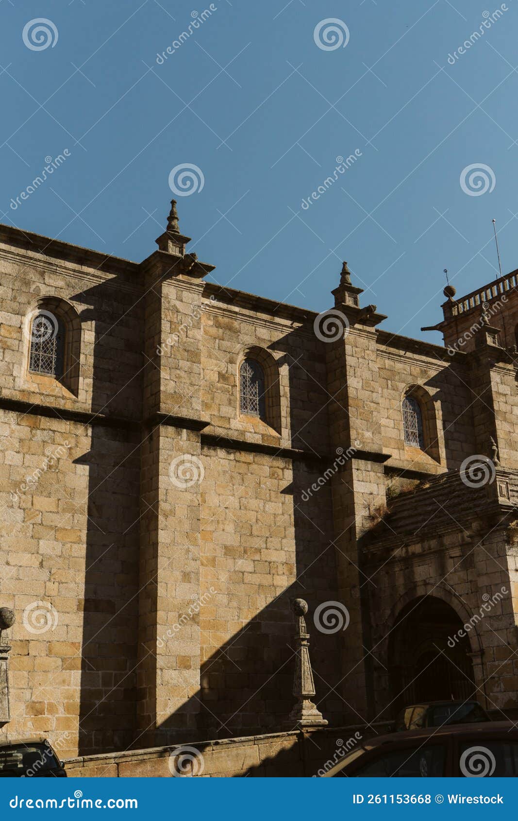 Vertical Side View of a Torre De Moncorvo Castle Stock Photo - Image of ...
