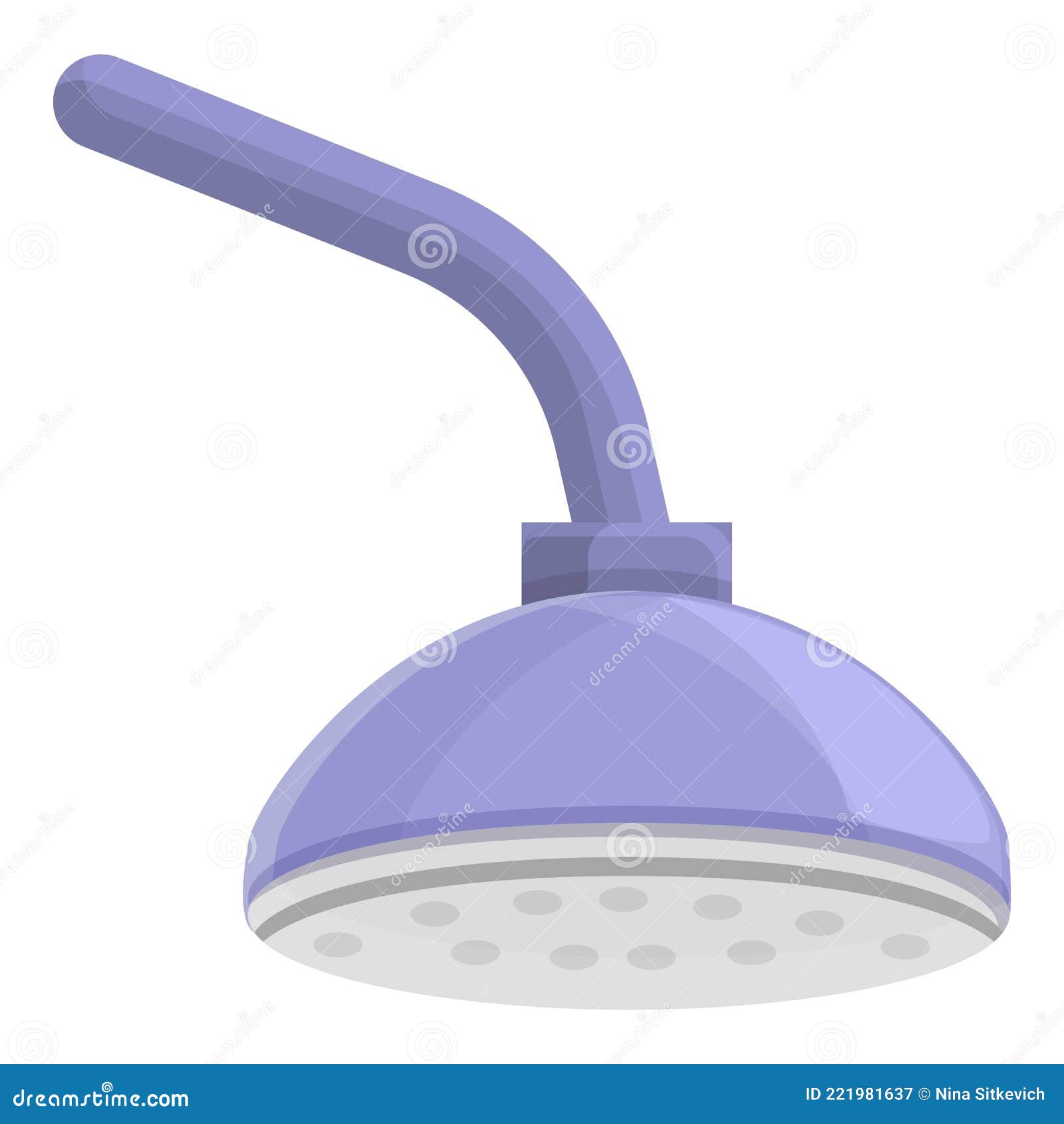 Vertical Simple Shower Icon, Cartoon Style Stock Vector - Illustration ...