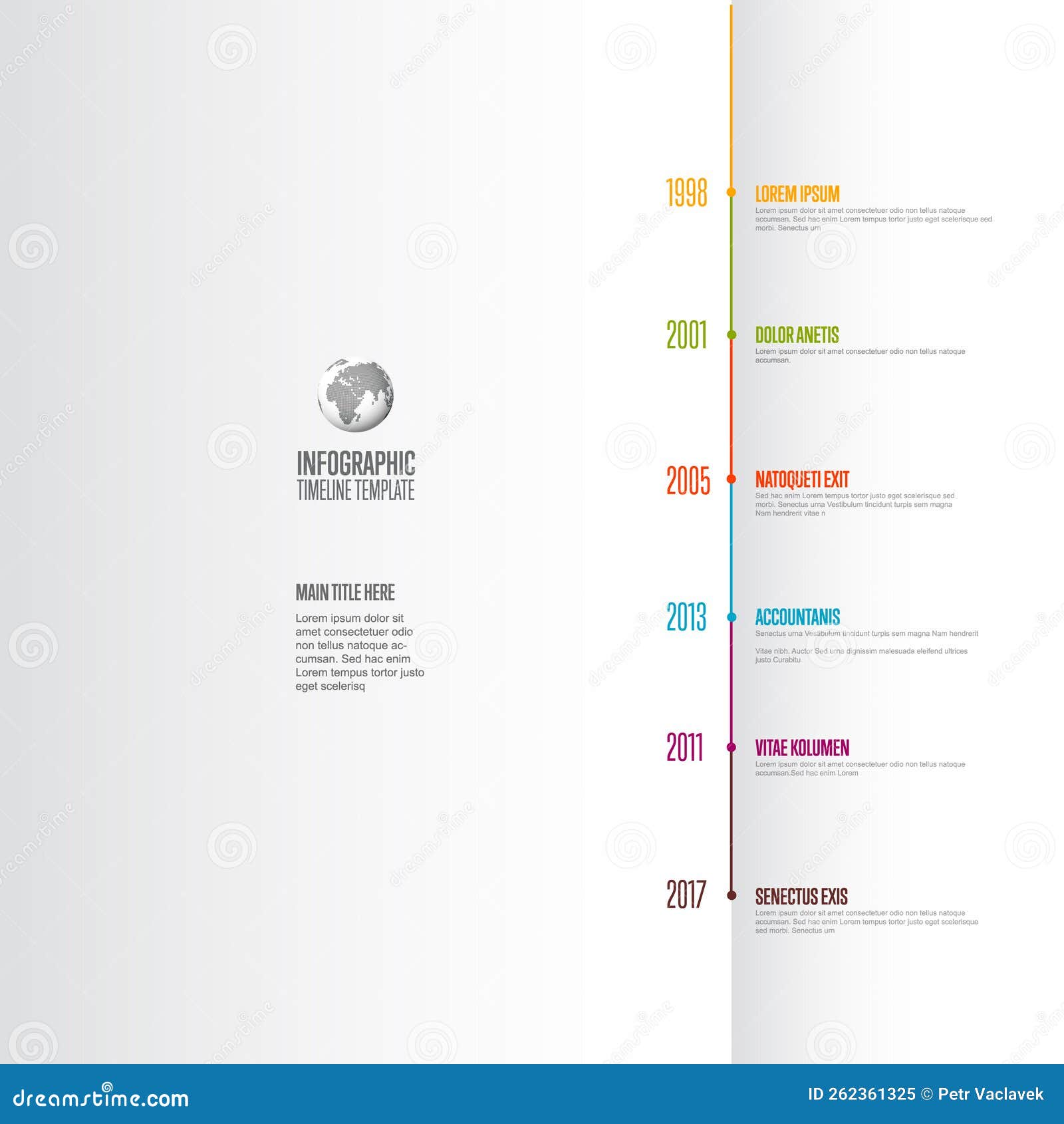 Vertical Simple Timeline Process Infographic Stock Vector ...