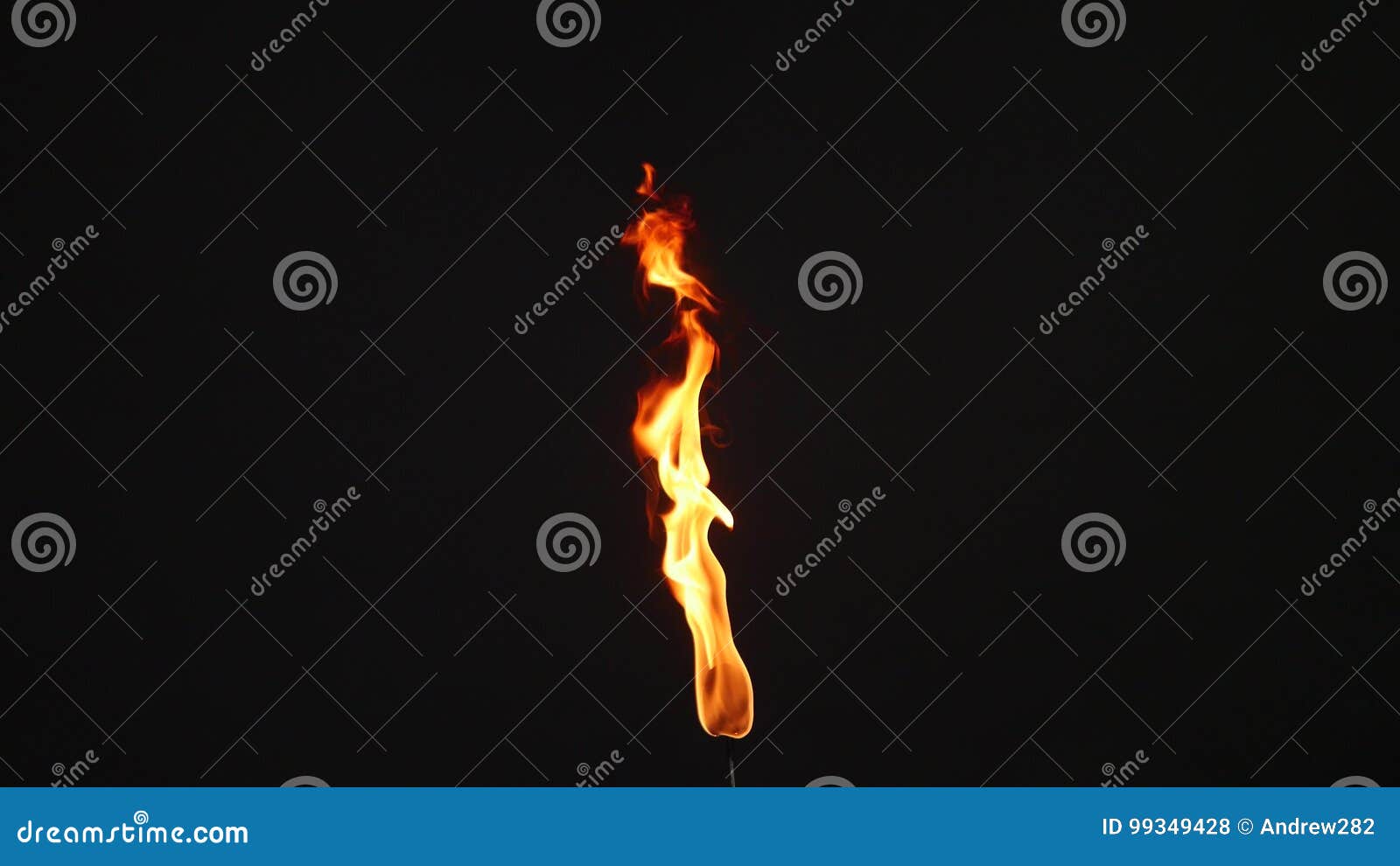 Vertical Single Torch Flame on Black Background Stock Photo - Image of ...