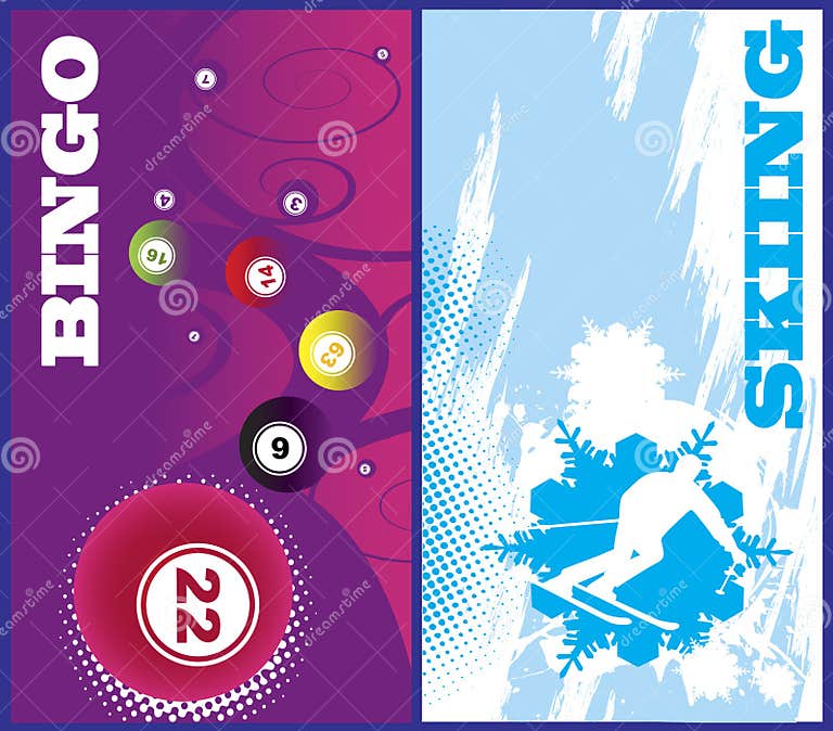 Vertical Ski and Bingo Banners Stock Vector - Illustration of game ...