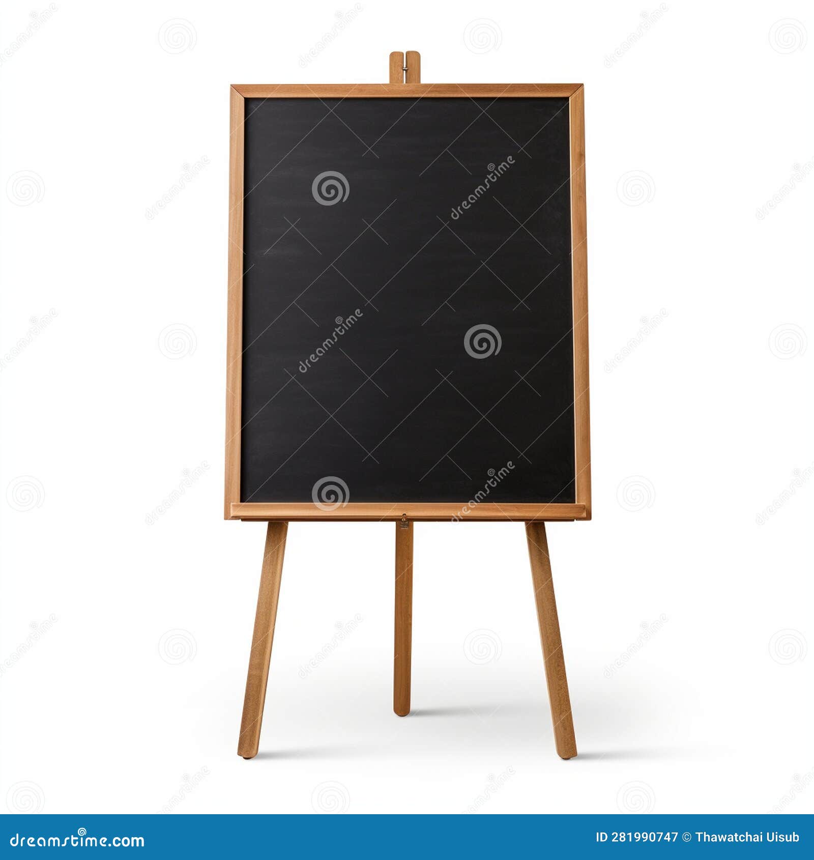 A Vertical Slate for Writing Messages. White Background. Stock ...