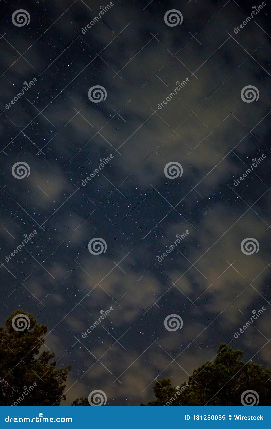Vertical Soft Focus of a Beautiful Starry Sky with Clouds Stock Image ...