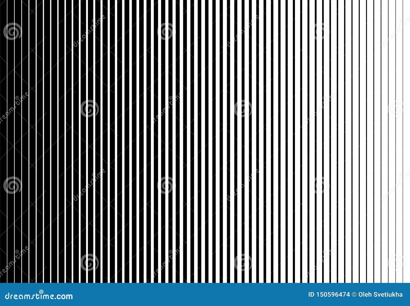 Vertical Speed Line Halftone Pattern Thick To Thin. Vector Illustration ...