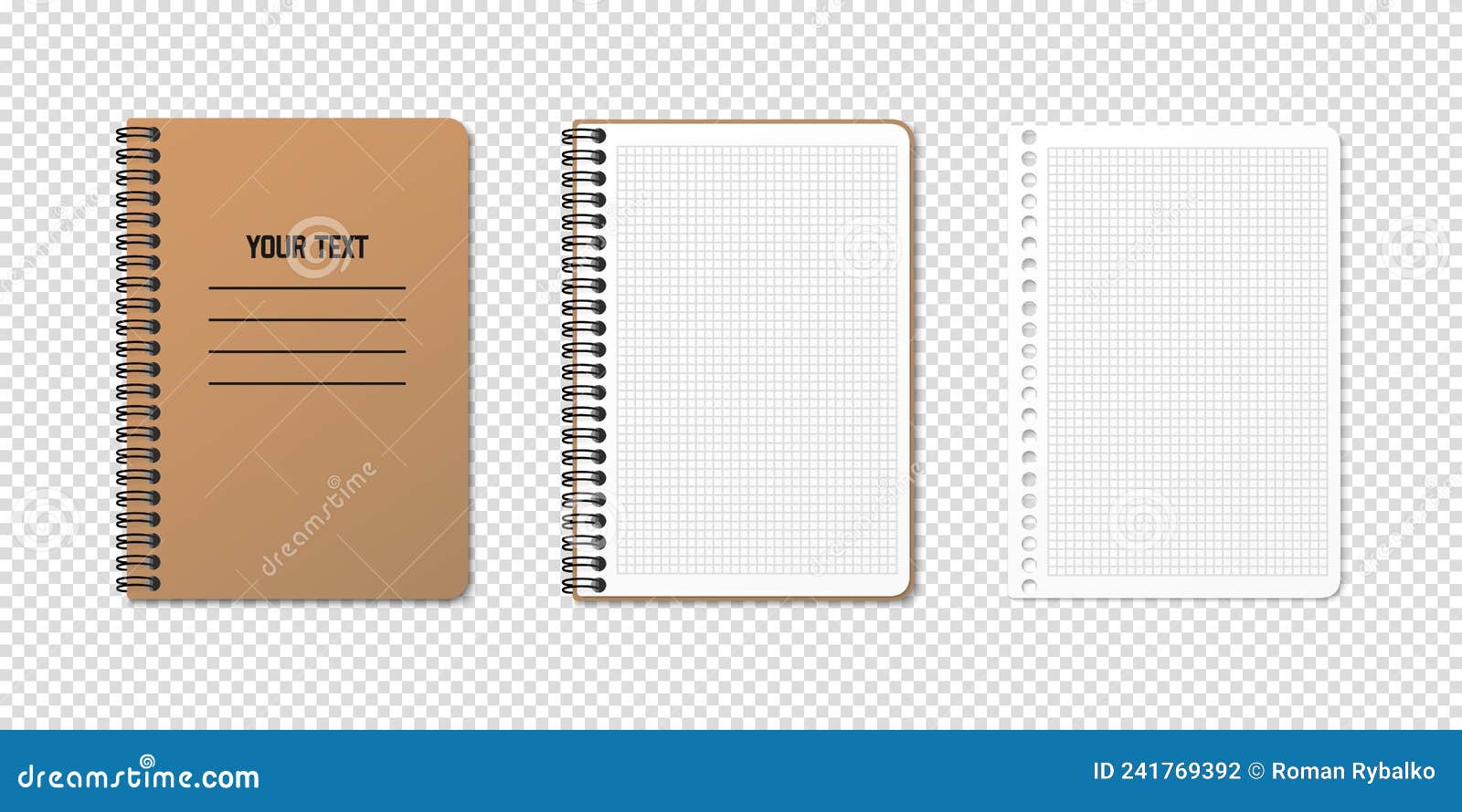 Vertical Spiral Spring Notepad with Space for Your Image or Text on ...