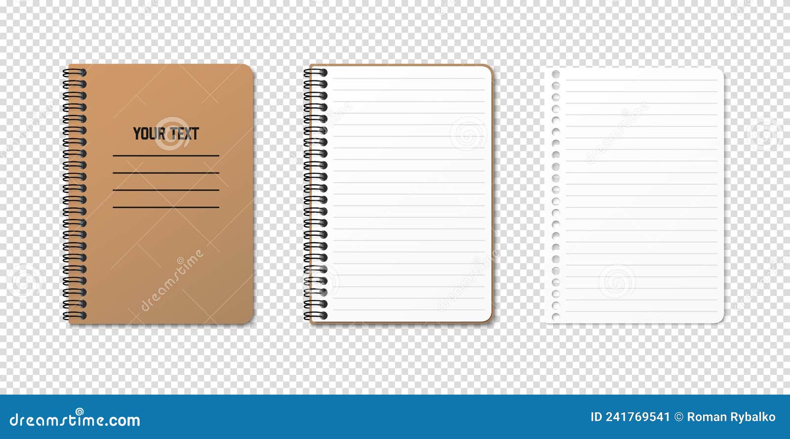 Vertical Spiral Spring Notepad with Space for Your Image or Text on ...