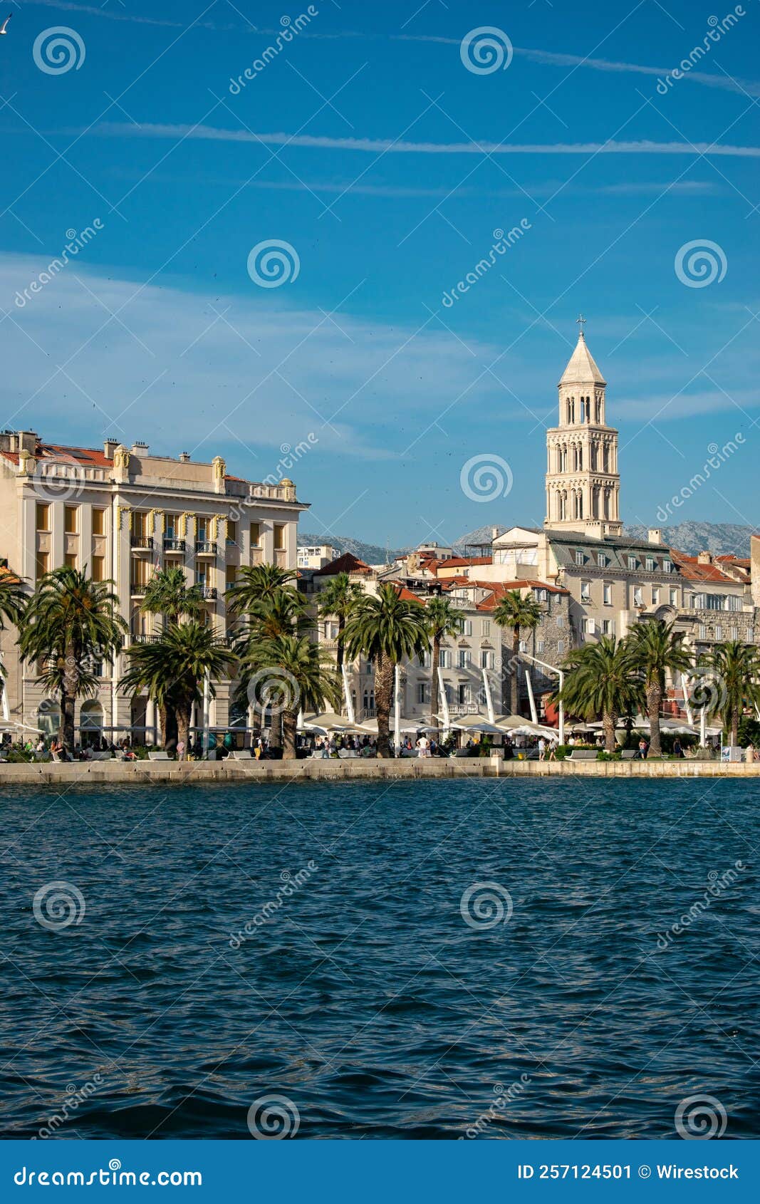 Vertical Of Split With Palms And Picturesque Architecture, Croatia ...