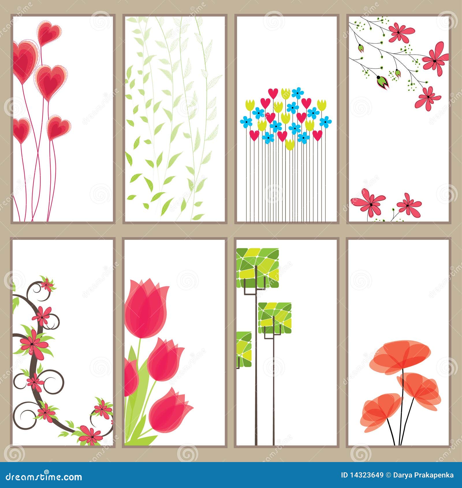 Vertical Spring Banner Collec. Vector Illustration Stock Vector ...