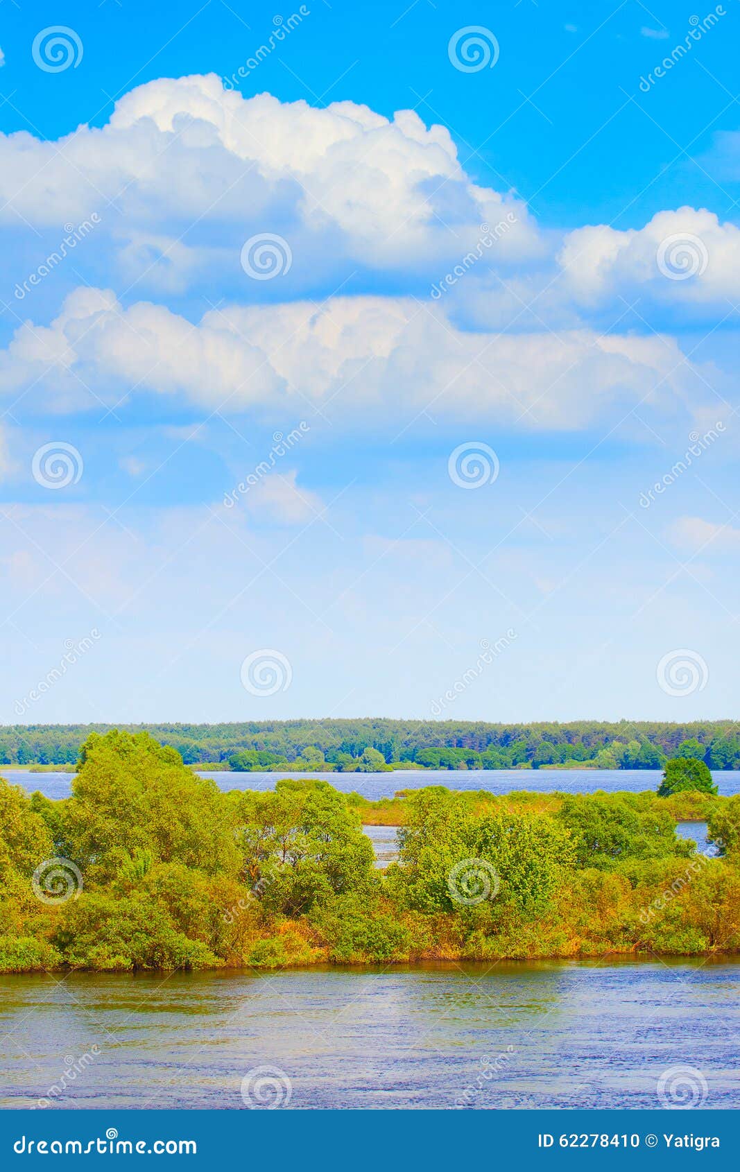 Vertical Spring Landscape, Spring Floods Stock Photo - Image of europe ...
