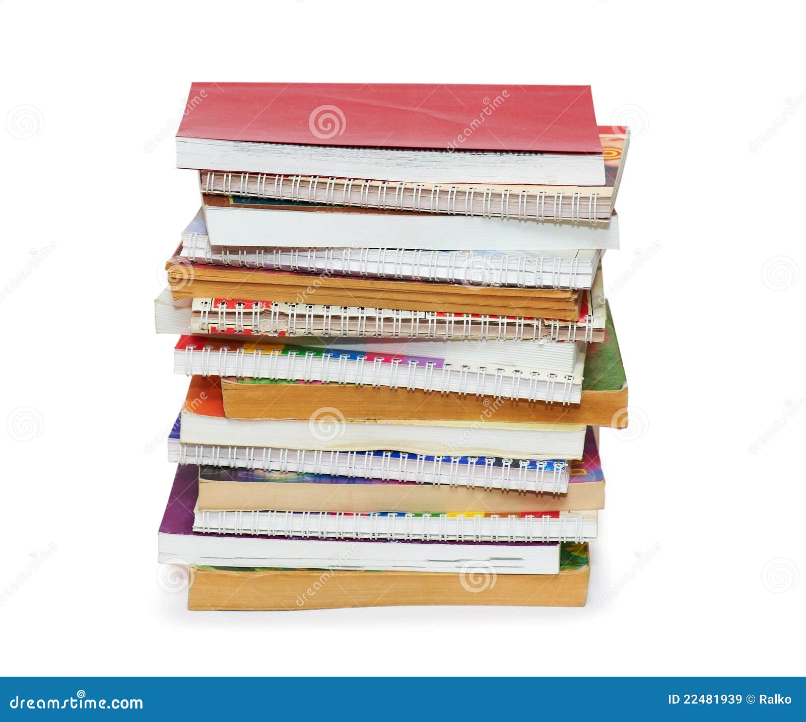A Vertical Stack of Books and Pamphlets Stock Image - Image of ...