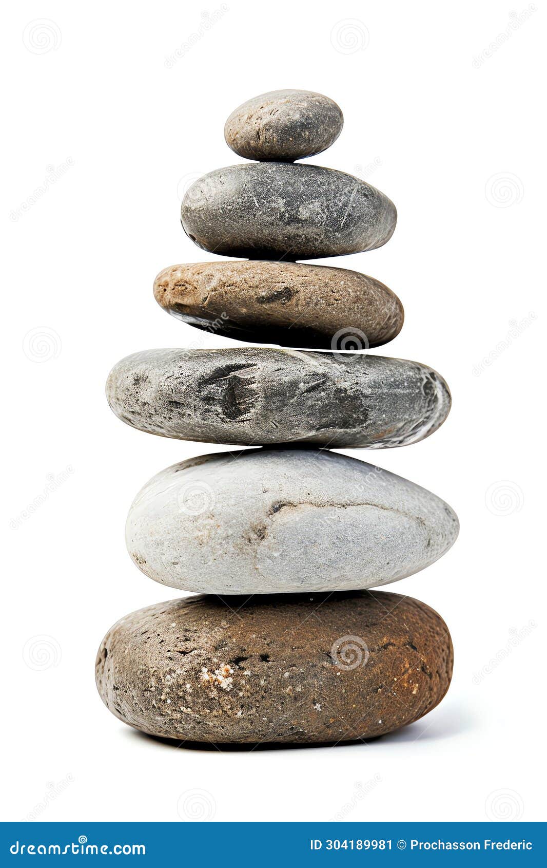 Vertical Stack of Rock on White Background, AI Generated Stock ...