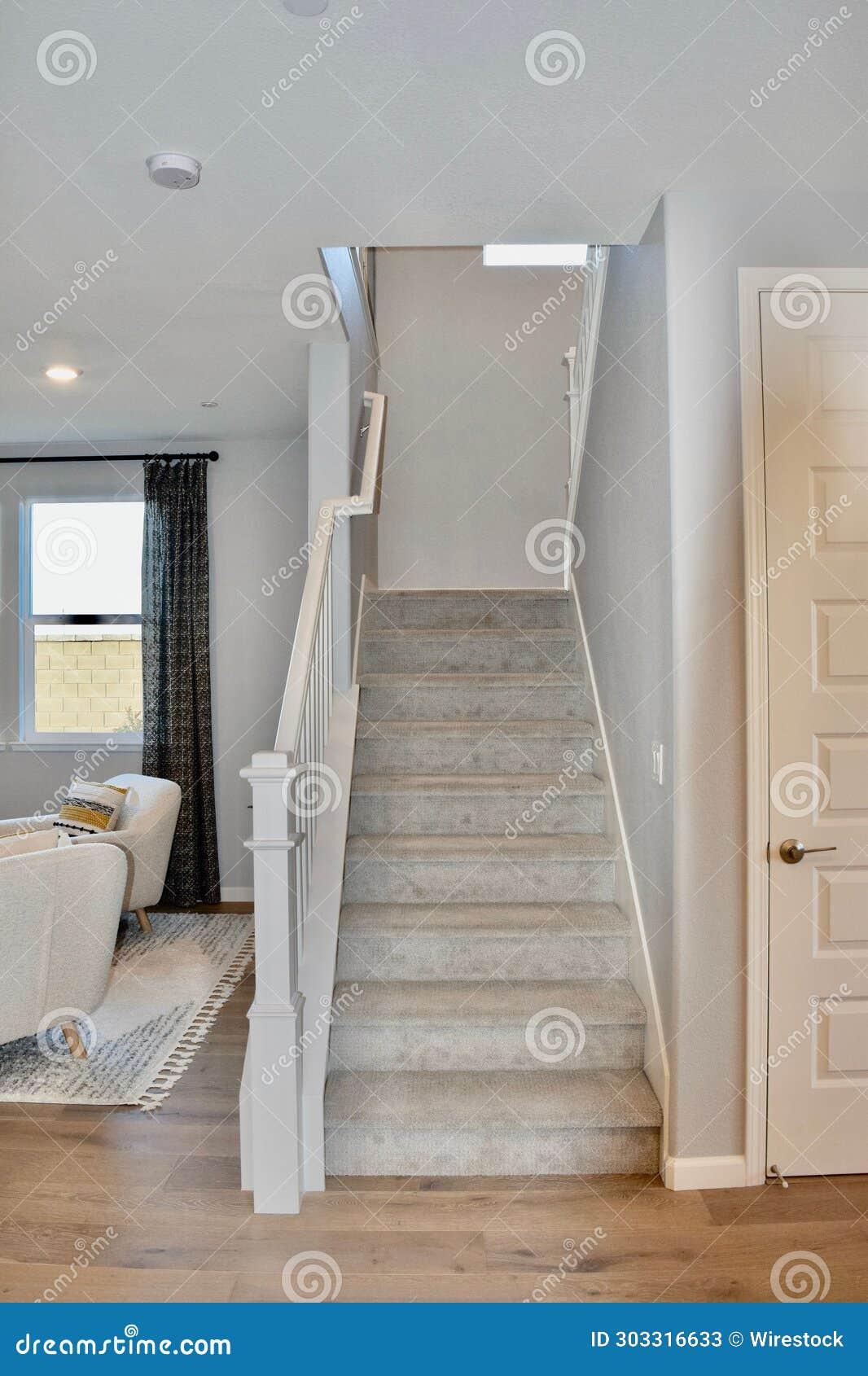 Vertical of a Staircase in a Modern House Stock Image - Image of ...