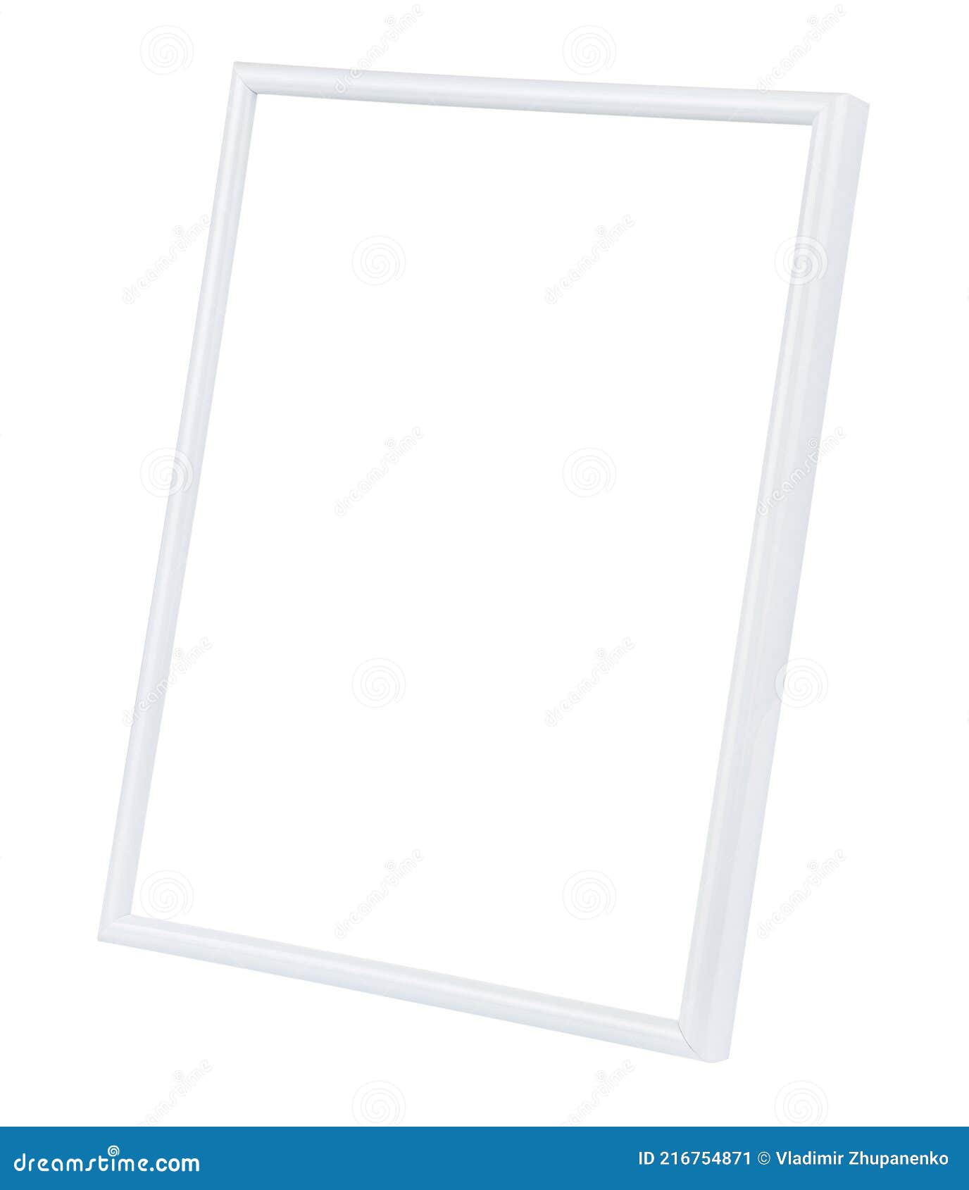 Vertical Standing Empty Photo Frame with White Thin Plastic Border ...