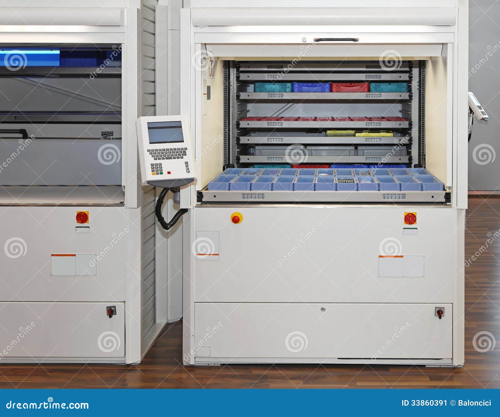 Vertical storage systems stock image. Image of storage - 33860391