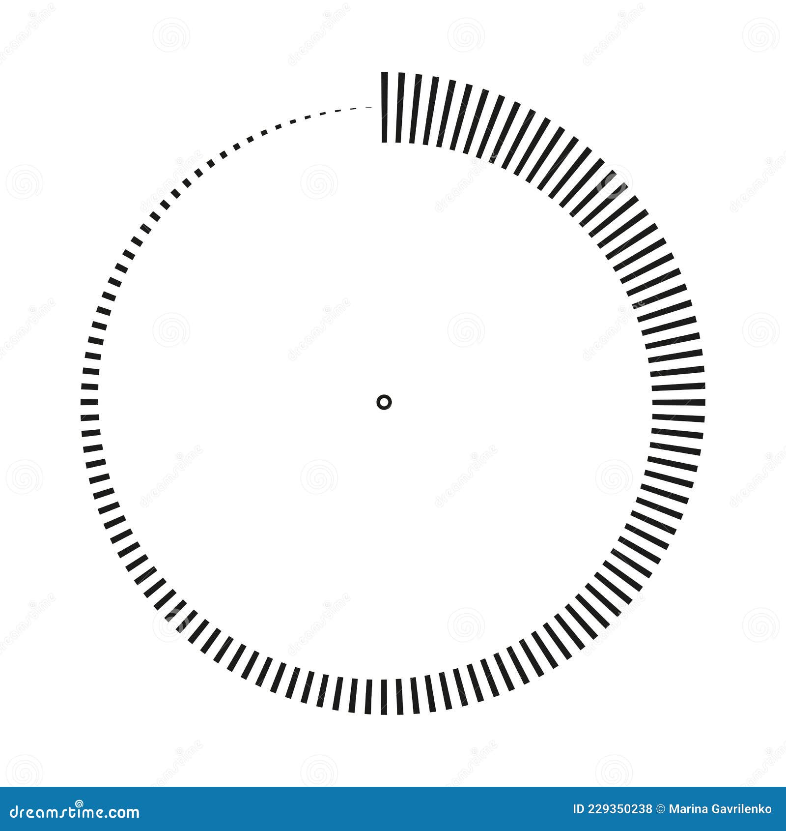 Vertical Stripes in a Circle, Countdown, Vector Graphics, Round Time ...