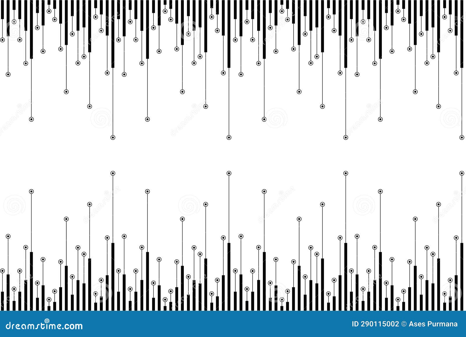 Vertical of Stripes with Round Circles Pattern. Set 7 Stock ...