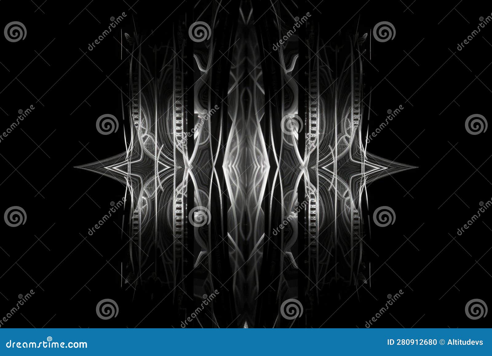 Vertical Symmetry, with Mirrored Lines and Shapes Down the Center Stock ...