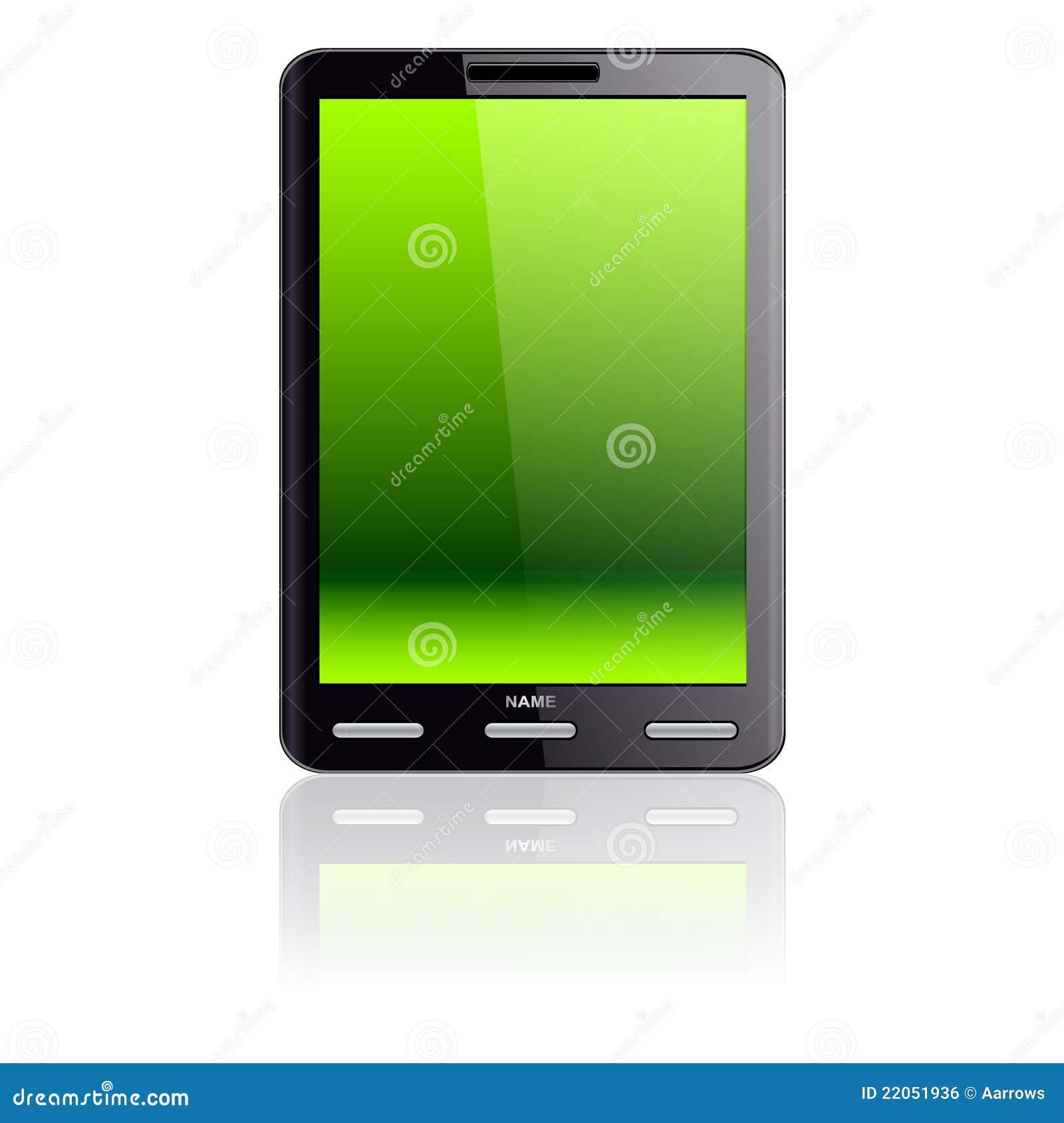 Vertical Tablet Computer Royalty Free Stock Image - Image: 22051936