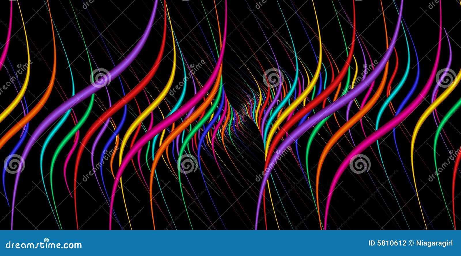 Vertical Tangent Curves Rainbow Colors Stock Illustration ...