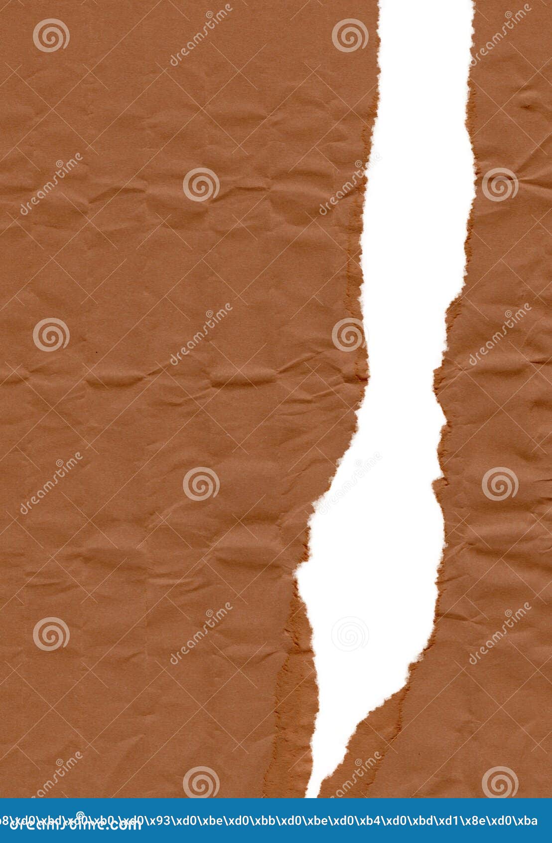 Vertical Tear on Thin Cardboard Wrapping Paper with Dented Texture ...