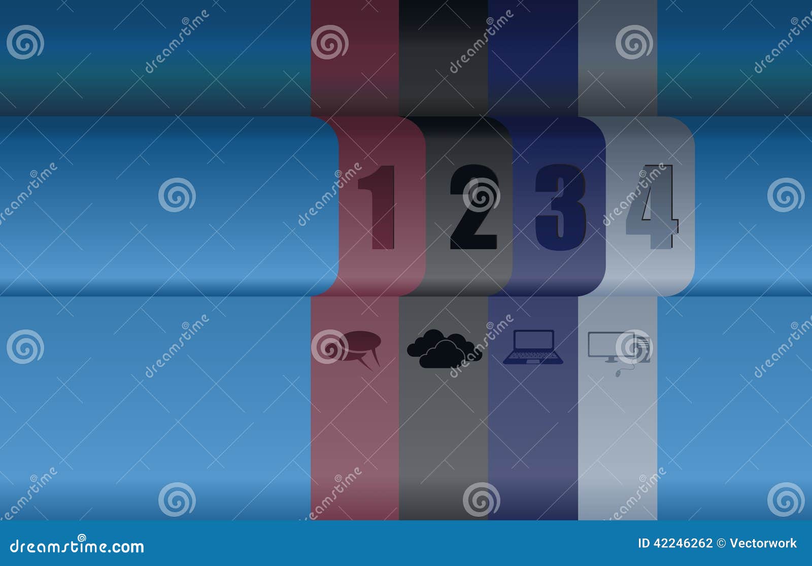 Vertical Template with Numbers Stock Vector - Illustration of business ...
