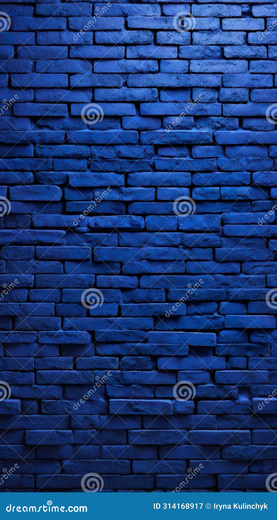 Vertical Texture Indigo Color Empty Blank Brick Wall Background with ...